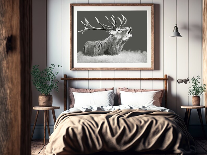 Stag Print Deer Print Wildlife Print Stag Art Deer Art Deer Art Print ...