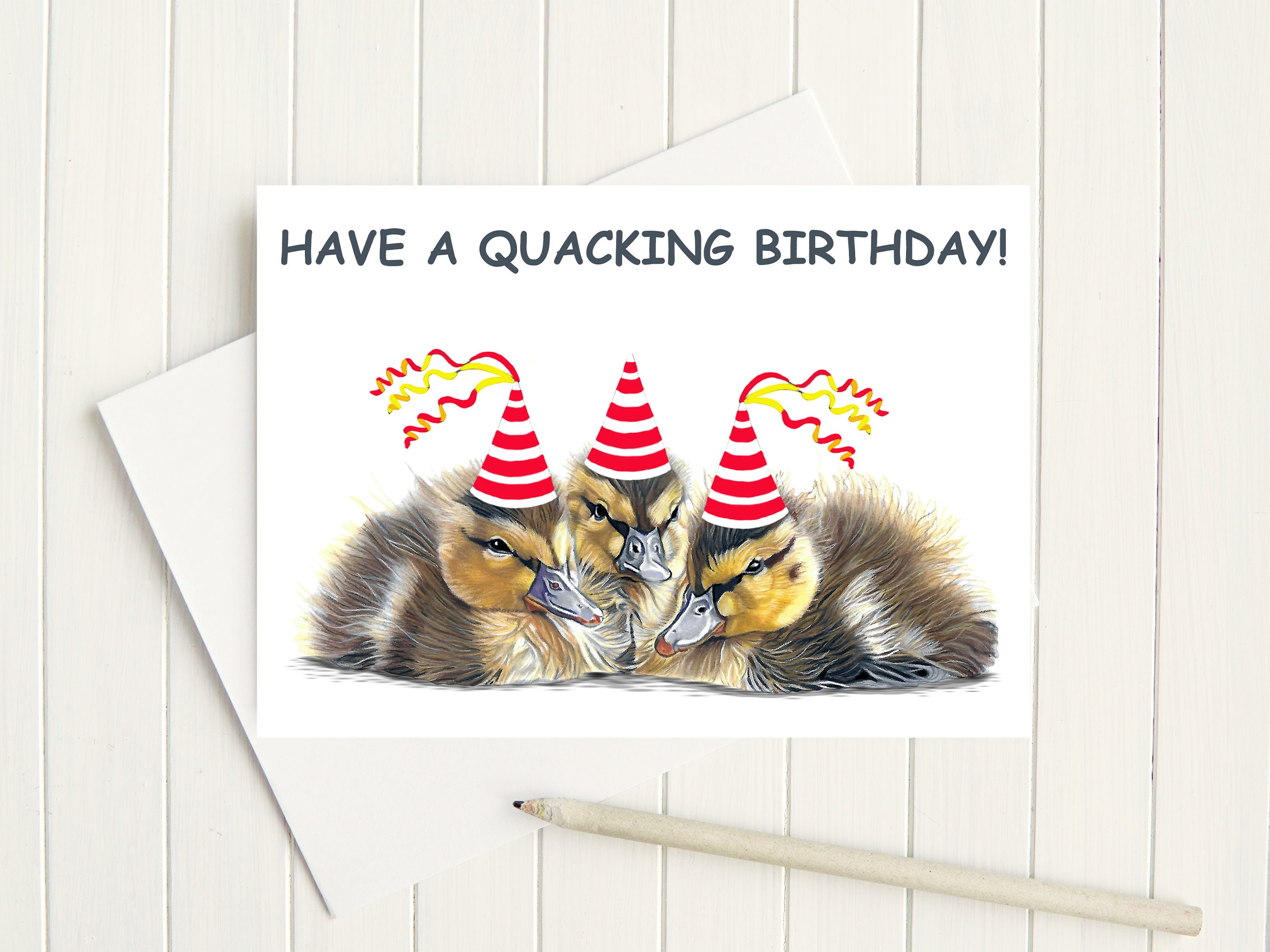 Duck Birthday Card Duckling Birthday Card Quacking - Etsy UK