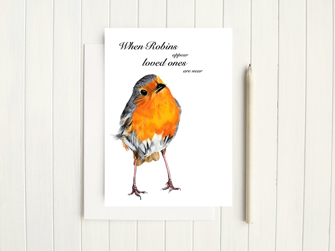 Robin Sympathy Card When Robins Appear Loved Ones Are Near Sympathy ...