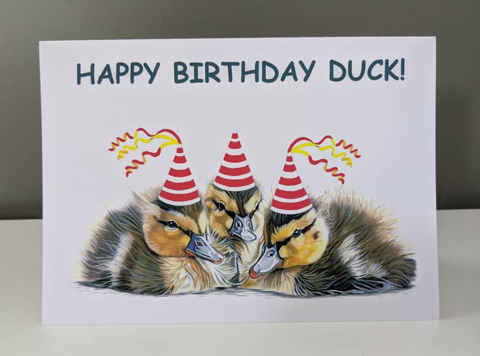 Happy Birthday Duck Card Happy Birthday Duck Fun Duck | Etsy UK