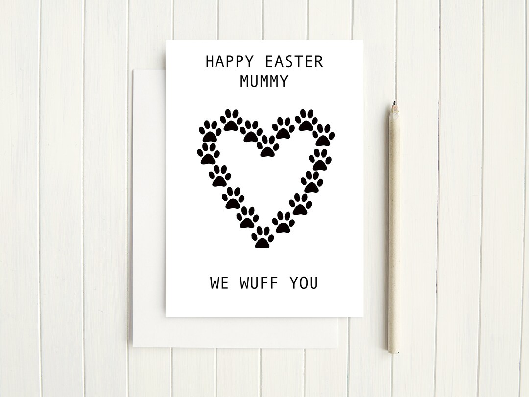 Happy Easter Mummy Card From the Dogs Easter Card for Mummy - Etsy