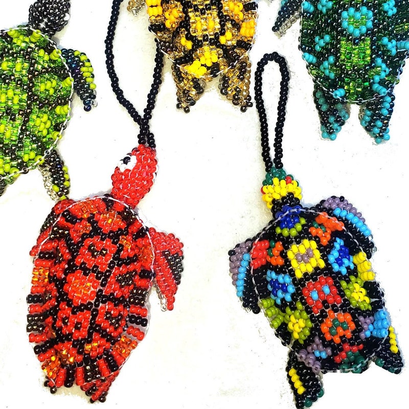 Beaded Turtle Keychain - Etsy