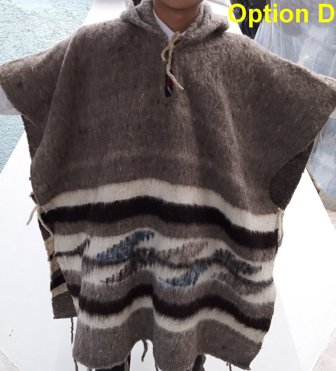 Guatemalan Wool Poncho Hand Woven Sarape With Hood Heavy - Etsy