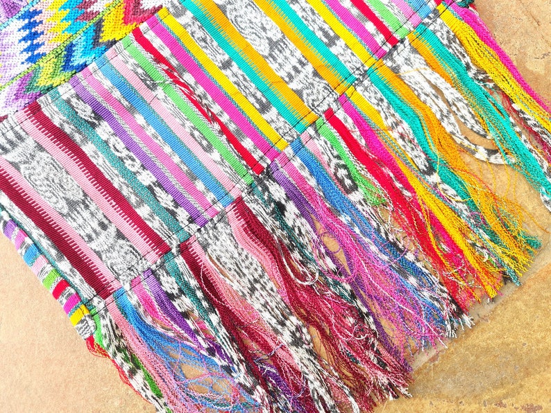 Vintage Unique Guatemala Handmade Weaved Cotton Silk Fringes - Etsy