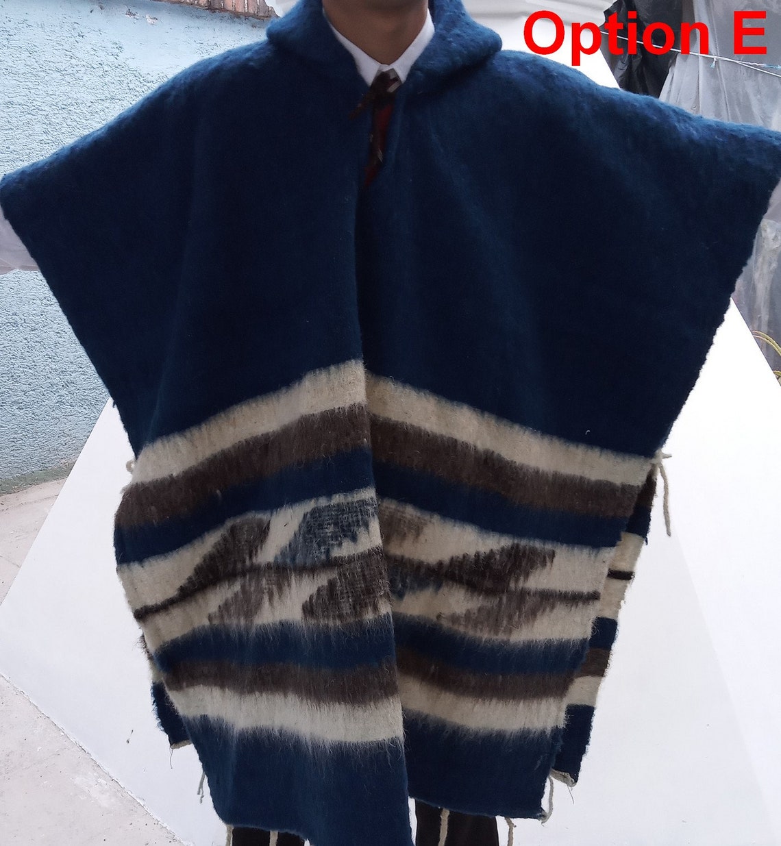 Guatemalan Wool Poncho Hand Woven Sarape With Hood Heavy - Etsy
