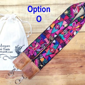 Guatemalan Handmade EMBROIDERED Leather CAMERA / BAG Strap - Etsy
