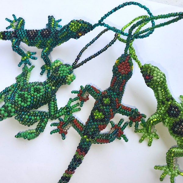 Beaded Lizard Ornament - Etsy