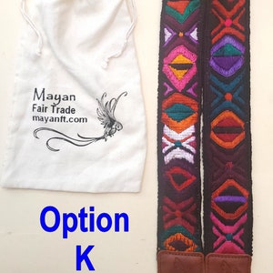 Guatemalan Handmade EMBROIDERED Leather CAMERA / BAG Strap - Etsy