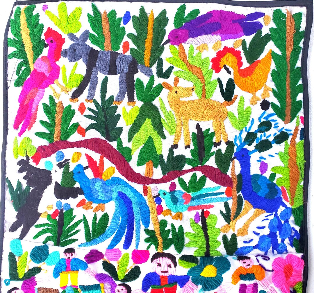 Unique Guatemala Wool Hand-embroidery bird, Suns, Floral, People ...