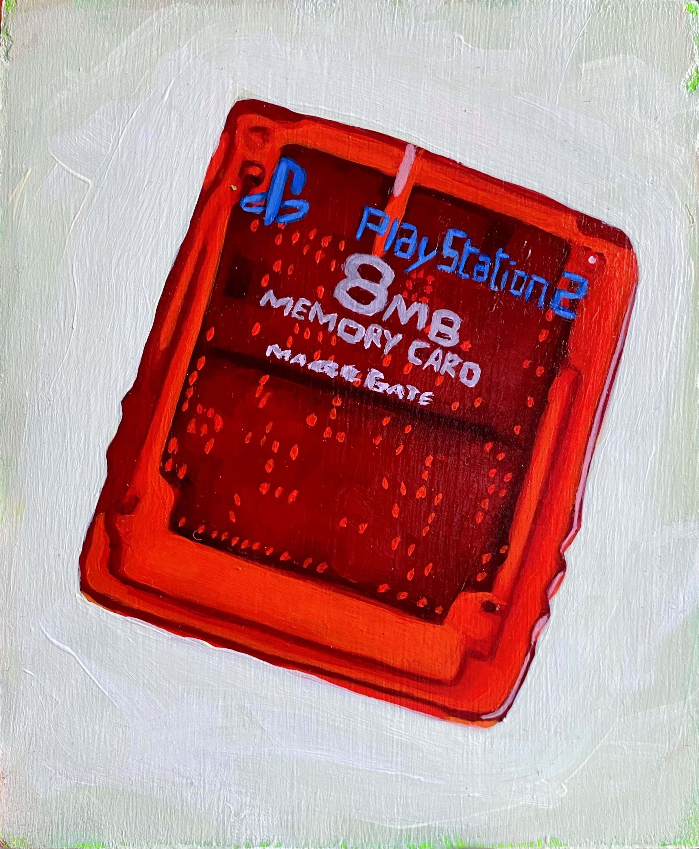 8MB of Memories PS2 Painting Vintage Gaming Art Video Game Painting PS2 ...