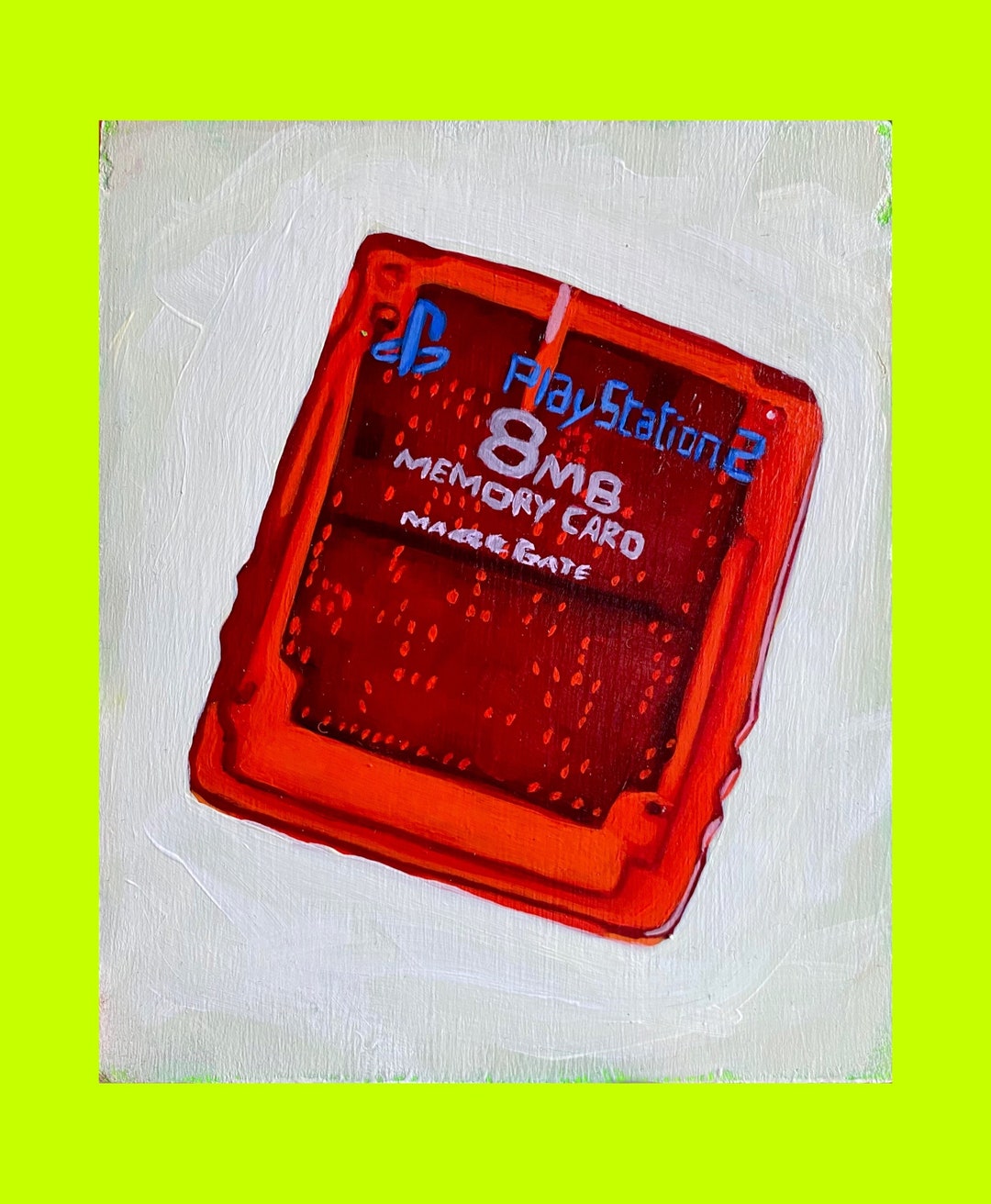8MB of Memories | PS2 Painting | Vintage Gaming Art | Video Game ...