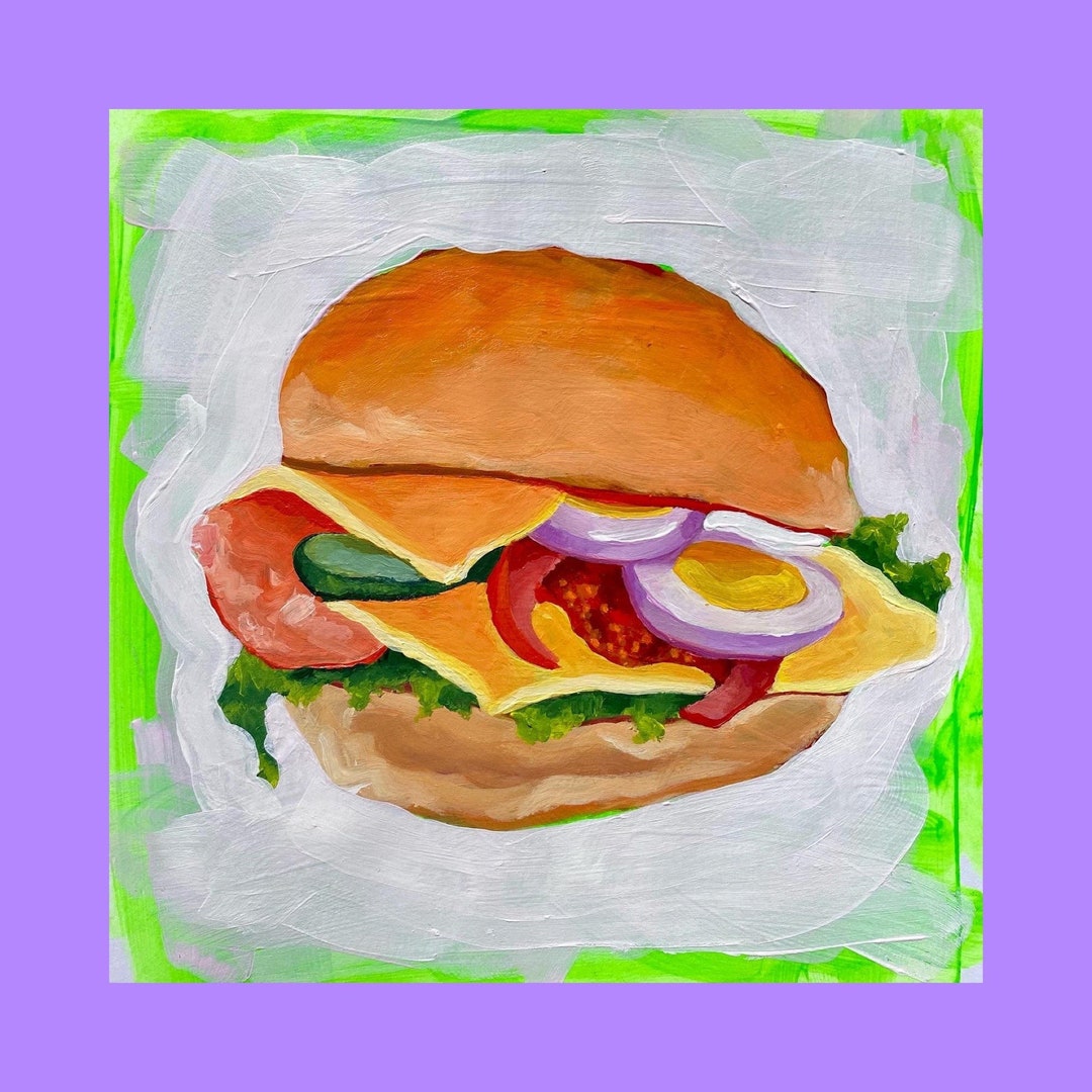 Sandwich Study | Food Art | Sandwich Painting | Original Wall Art ...