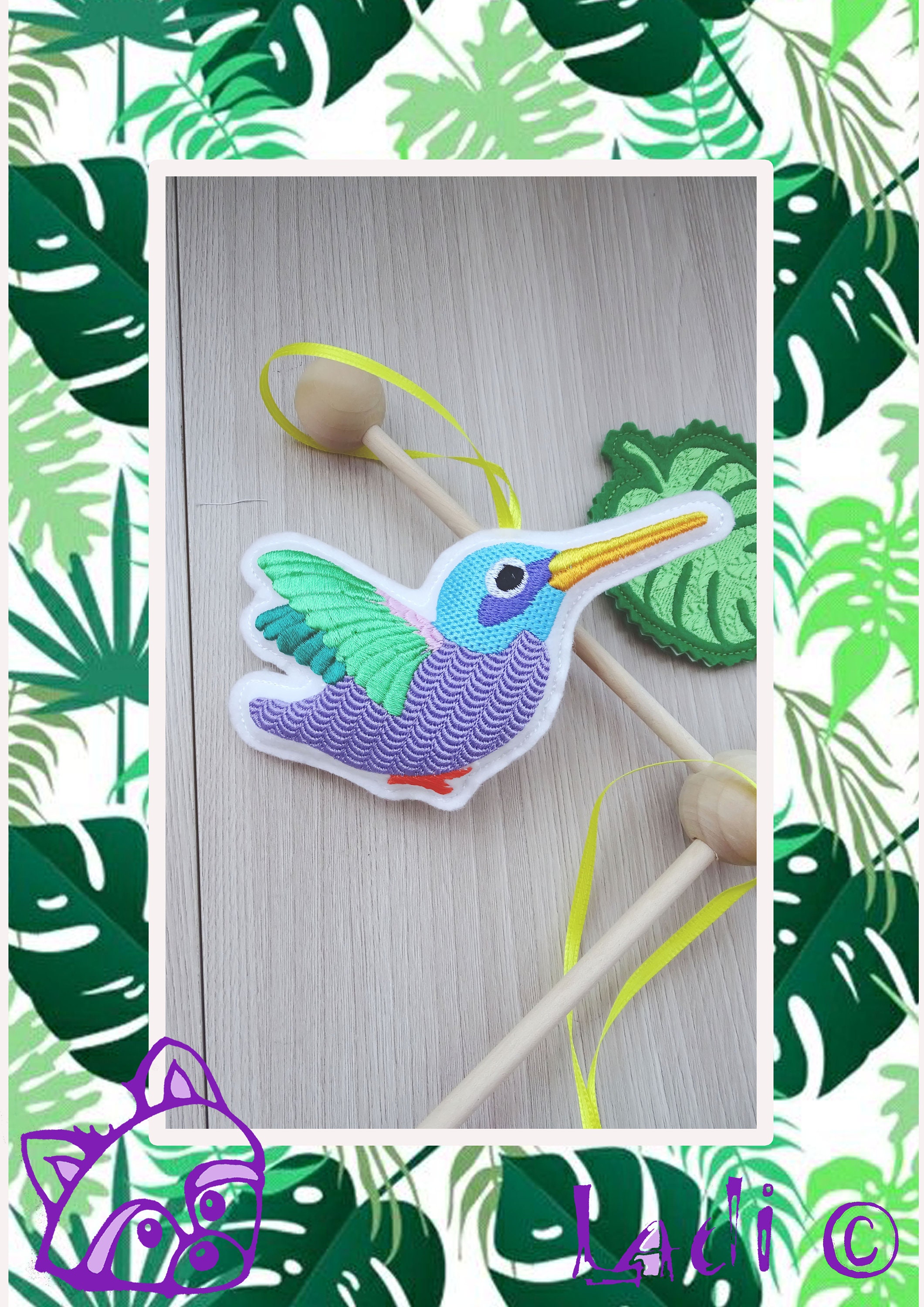 Machine Embroidery "hummingbird".a Toy of Felt.diy Toy. Soft Toy ...
