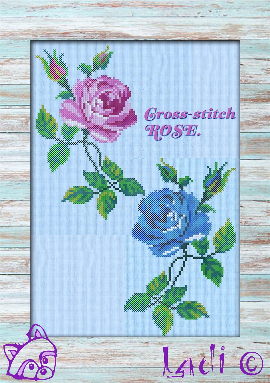 Cross Stitch Rose Machine Embroidery File Design .flower Embroidery ...