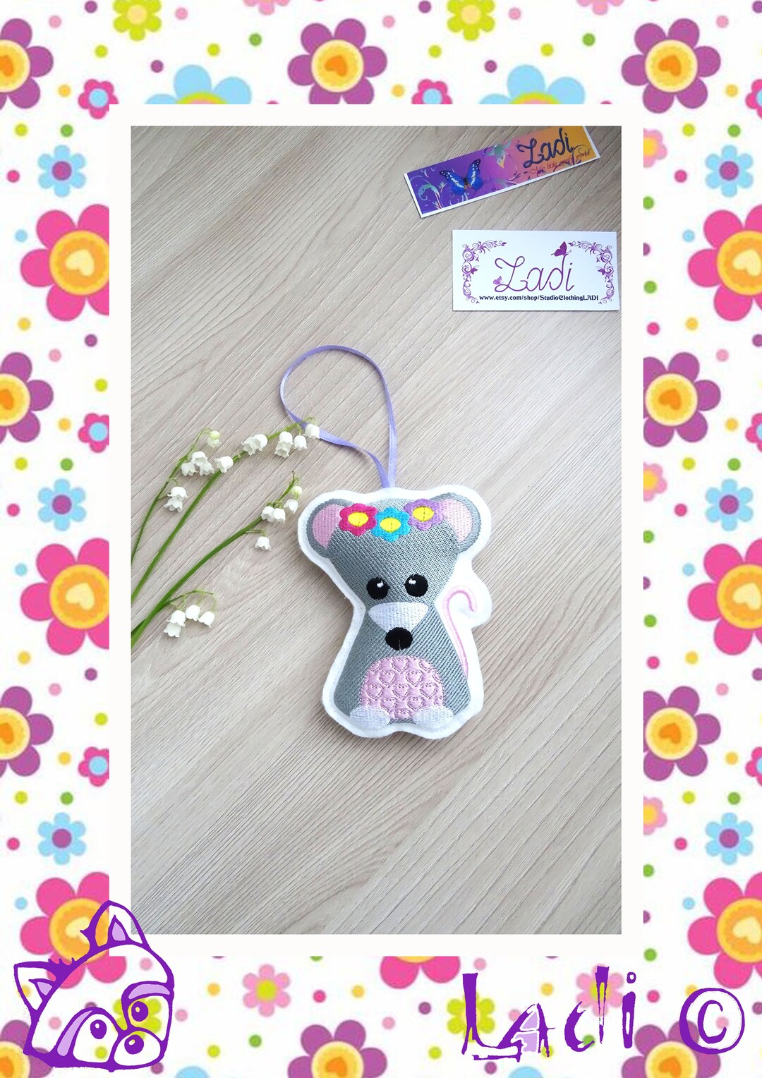 Machine Embroidery "mouse ". A Toy of Felt. Diy Toy. Soft Toy, Children ...
