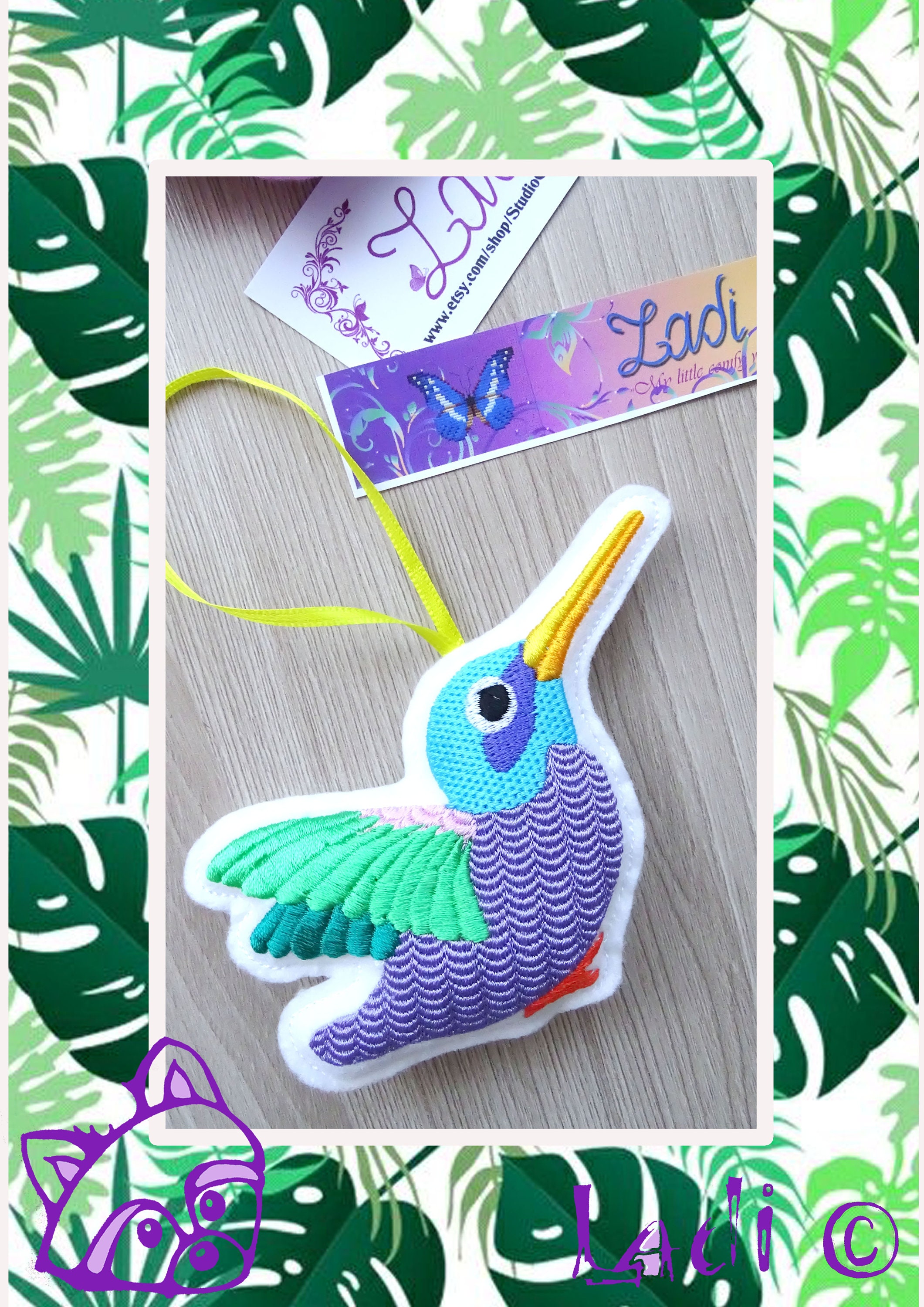 Machine Embroidery "hummingbird".a Toy of Felt.diy Toy. Soft Toy ...