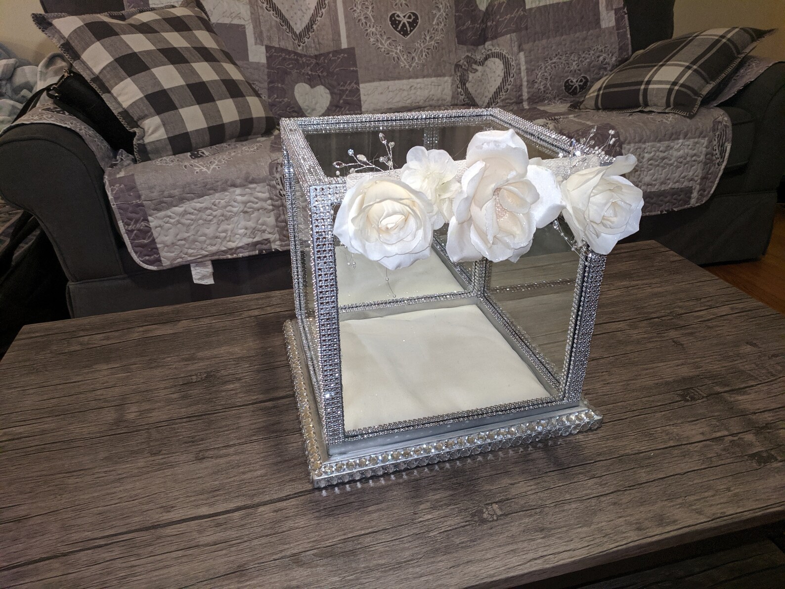 Elegant Ivory Flowered Box With Monogram - Etsy