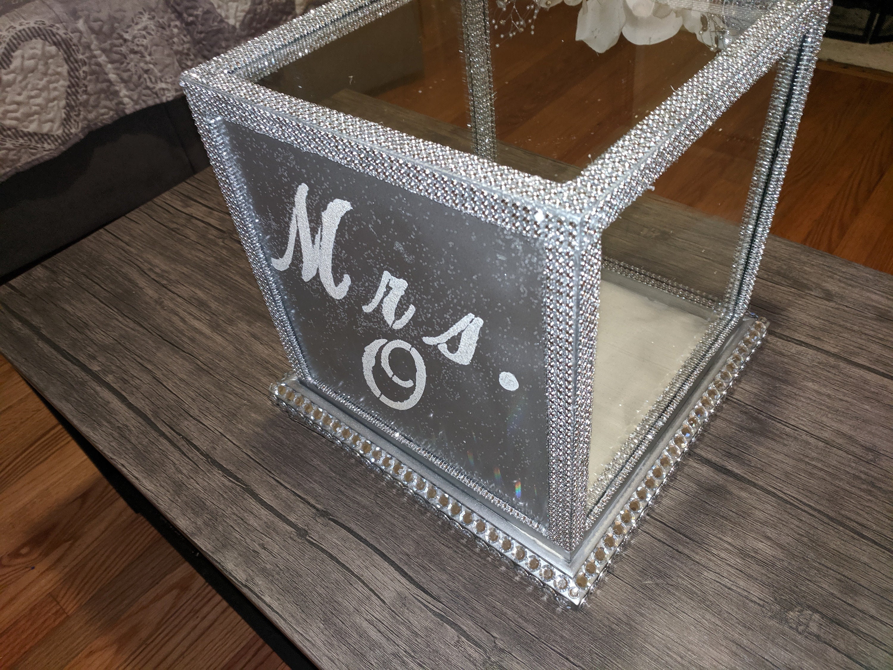 Elegant Ivory Flowered Box With Monogram - Etsy