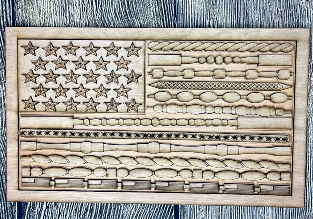 DIY Spindle Flag, Detailed Framed Flag - Etsy