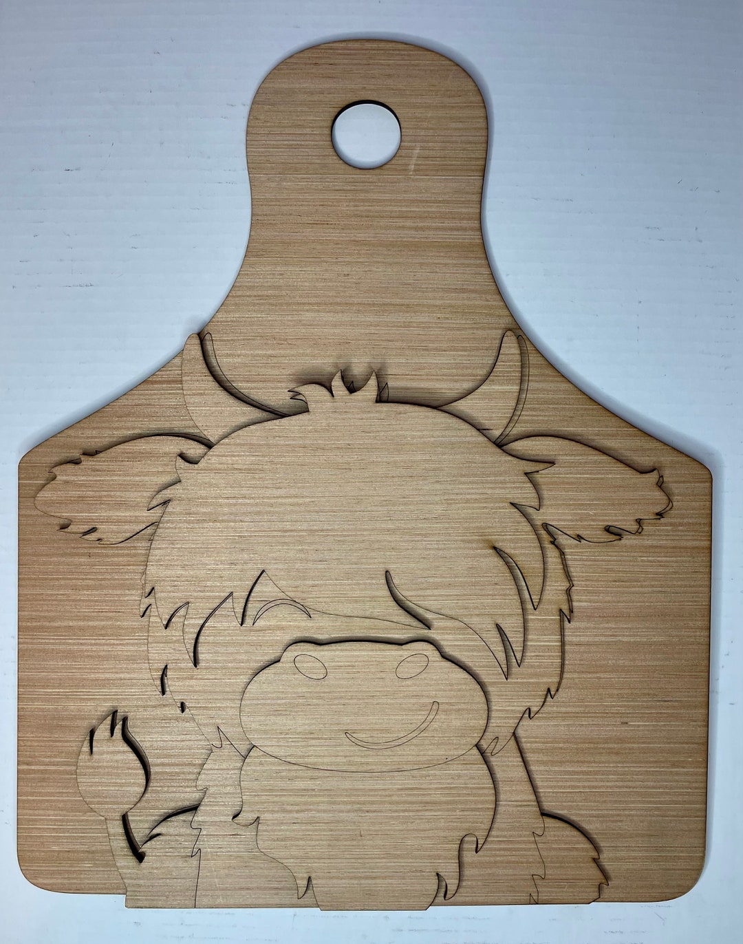 Highland Cow Tag Wood Door Hanger Blank - Etsy