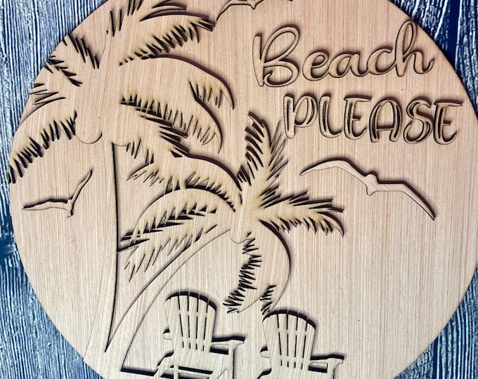 Beach Bums Welcome DIY Door Hanger Kit | Summer Door Sign | Laser Cut ...