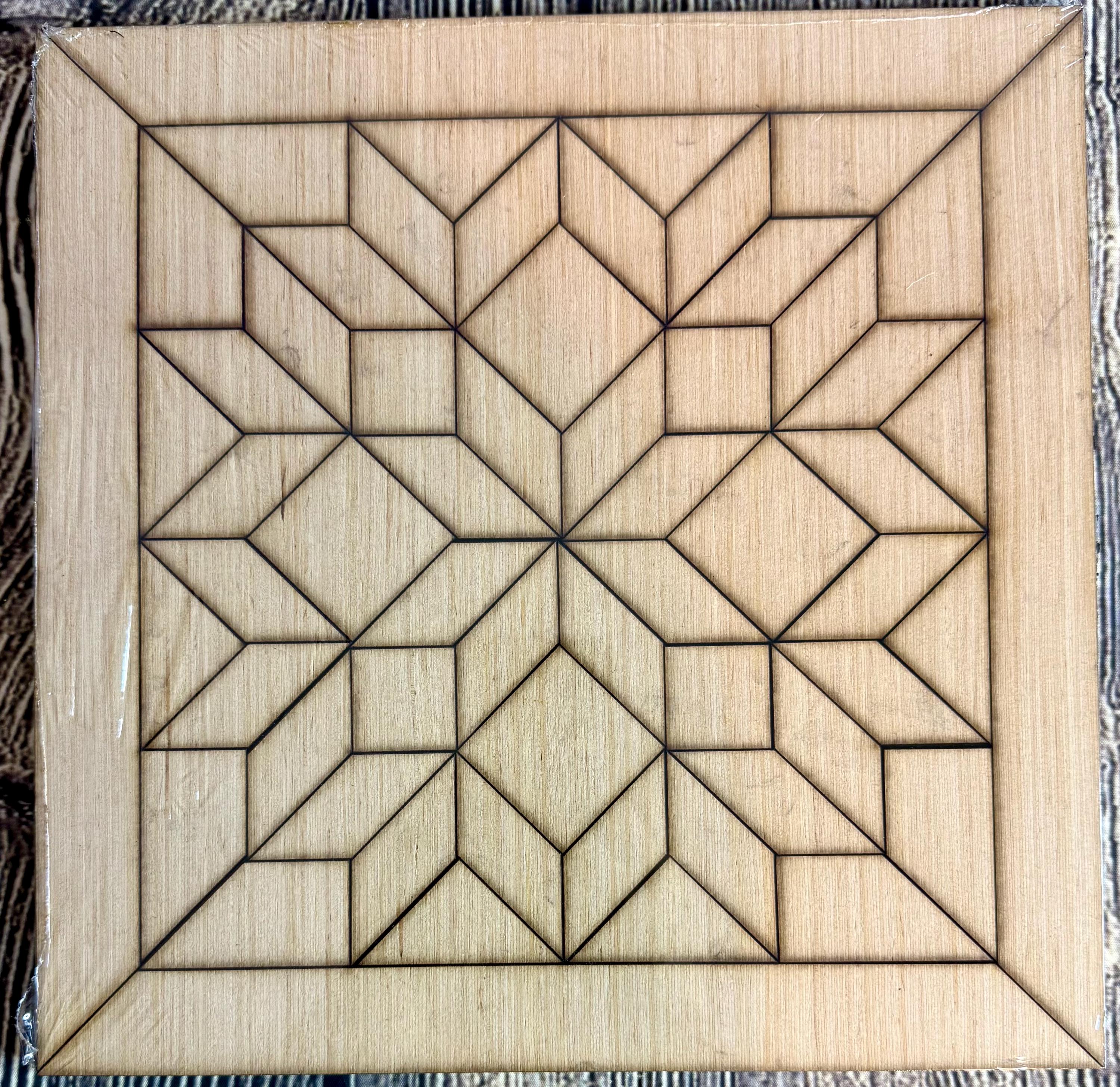 Carpenters Wheel Wood Barn Quilt Block Unfinished | Quilt Block Kit - Etsy