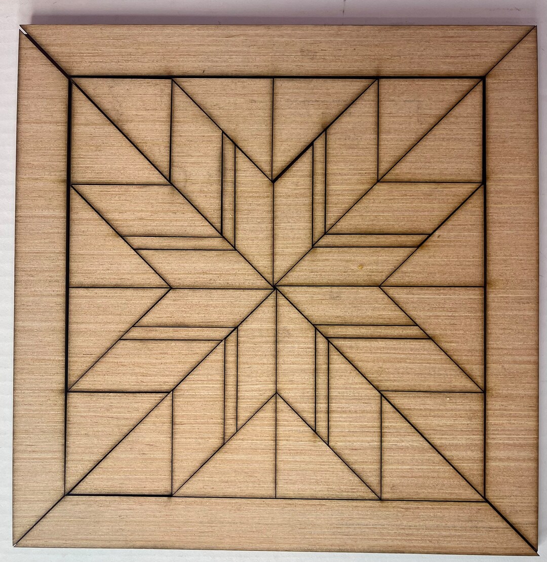 Boho Star Wood Barn Quilt Block Blank | Quilt Block Kit | Wood Barn ...