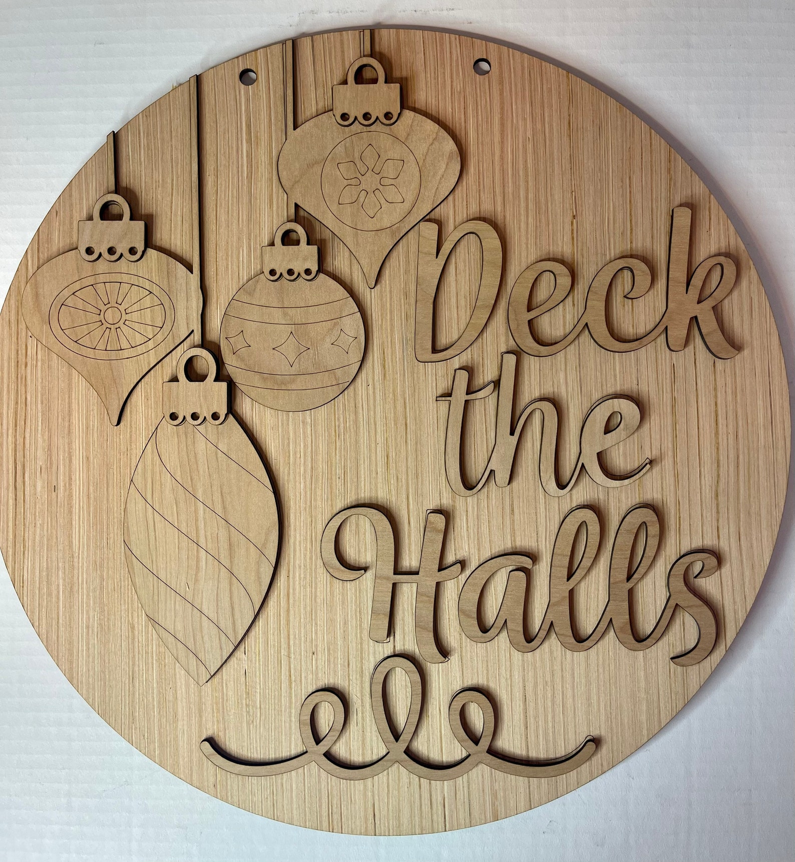 Deck the Halls Christmas Door Hanger Blank Christmas Sign - Etsy