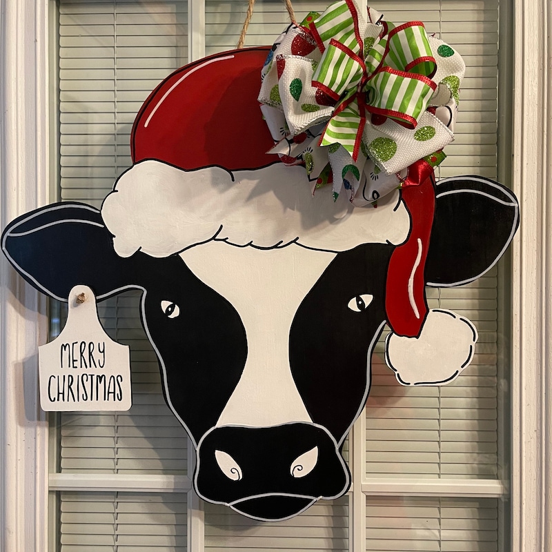 Outdoor Christmas Cow Decorations - Etsy