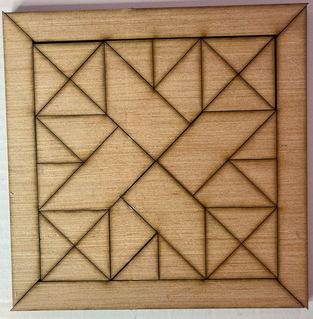 Patchwork Star Wood Barn Quilt Block Unfinished | Quilt Block Kit ...