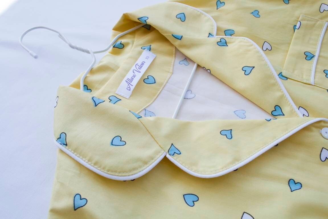 Cotton Pajama Set for Women Hearts Valentines Day PJS - Etsy