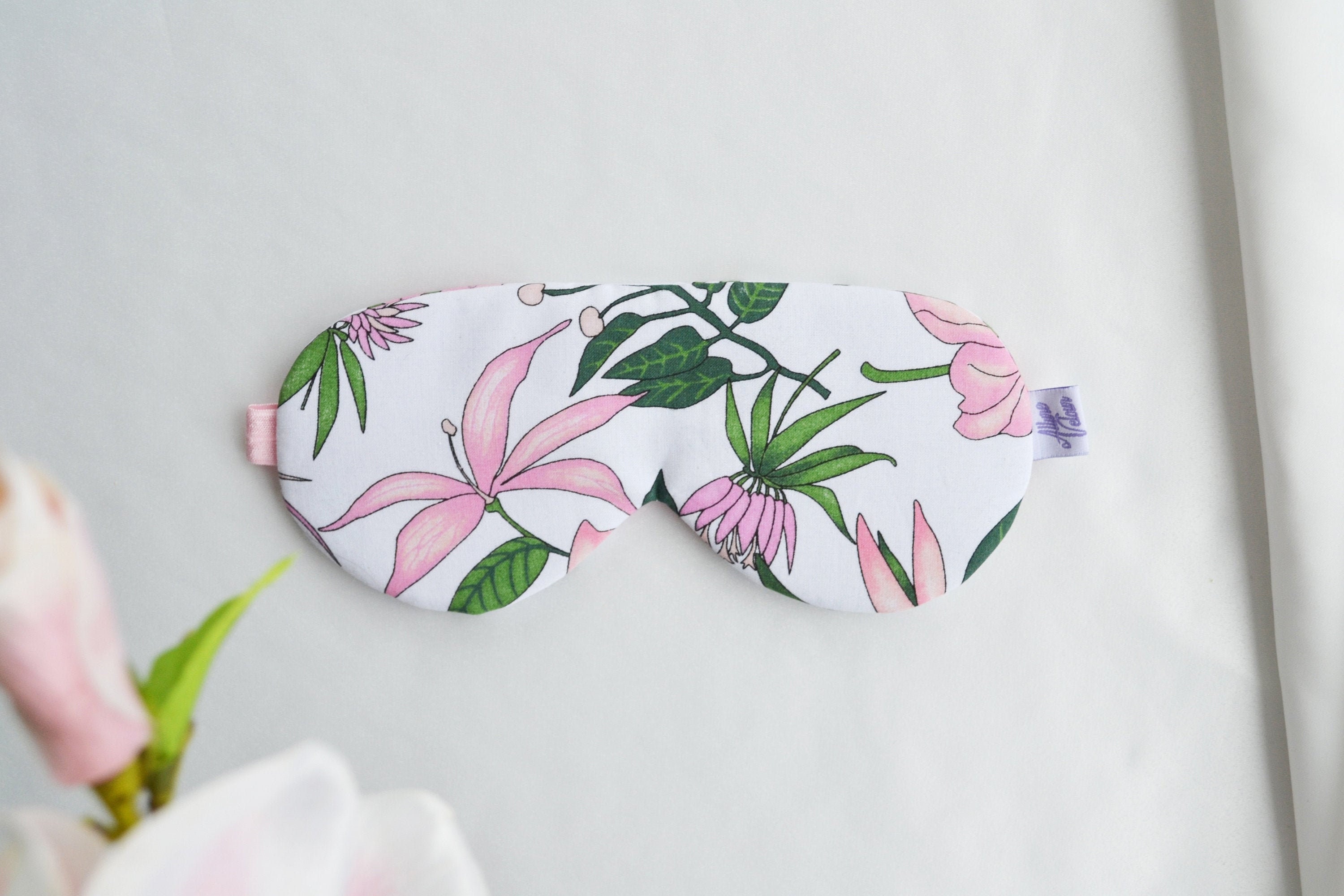 Sleep Masks Cotton Sleep Mask With Flowers Tropical Sleep Mask - Etsy