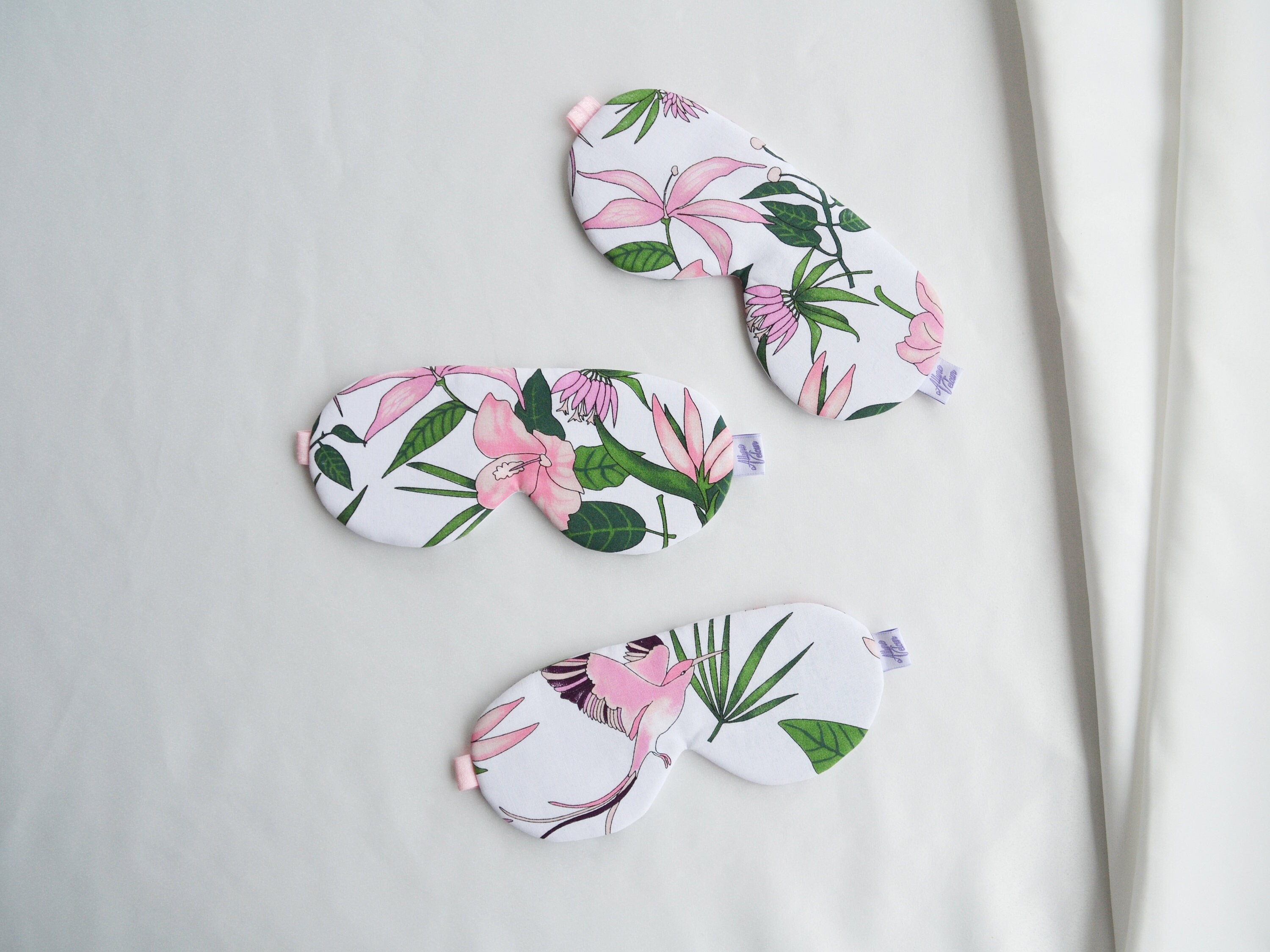 Sleep Masks Cotton Sleep Mask With Flowers Tropical Sleep Mask - Etsy