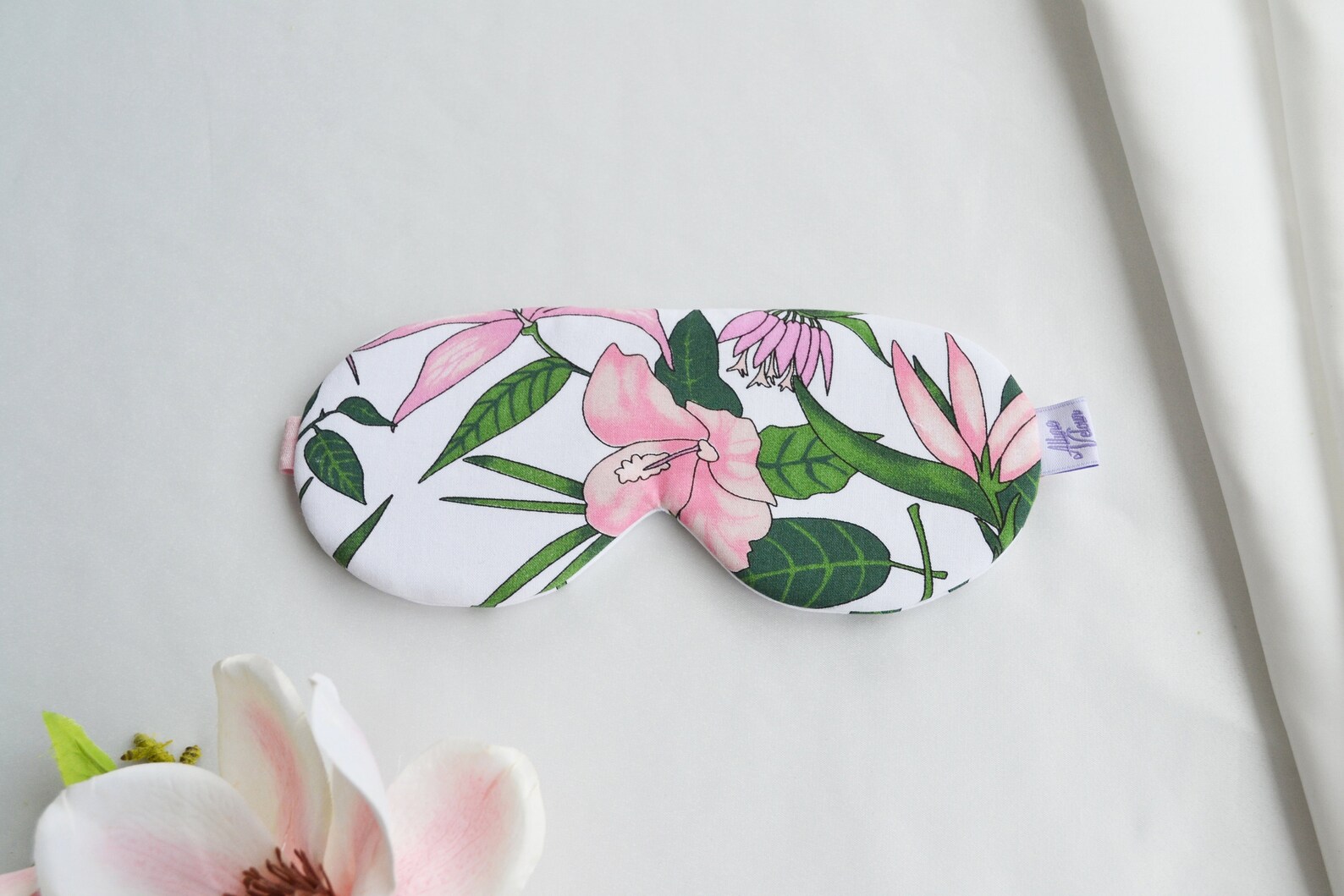 Sleep Masks Cotton Sleep Mask With Flowers Tropical Sleep Mask - Etsy