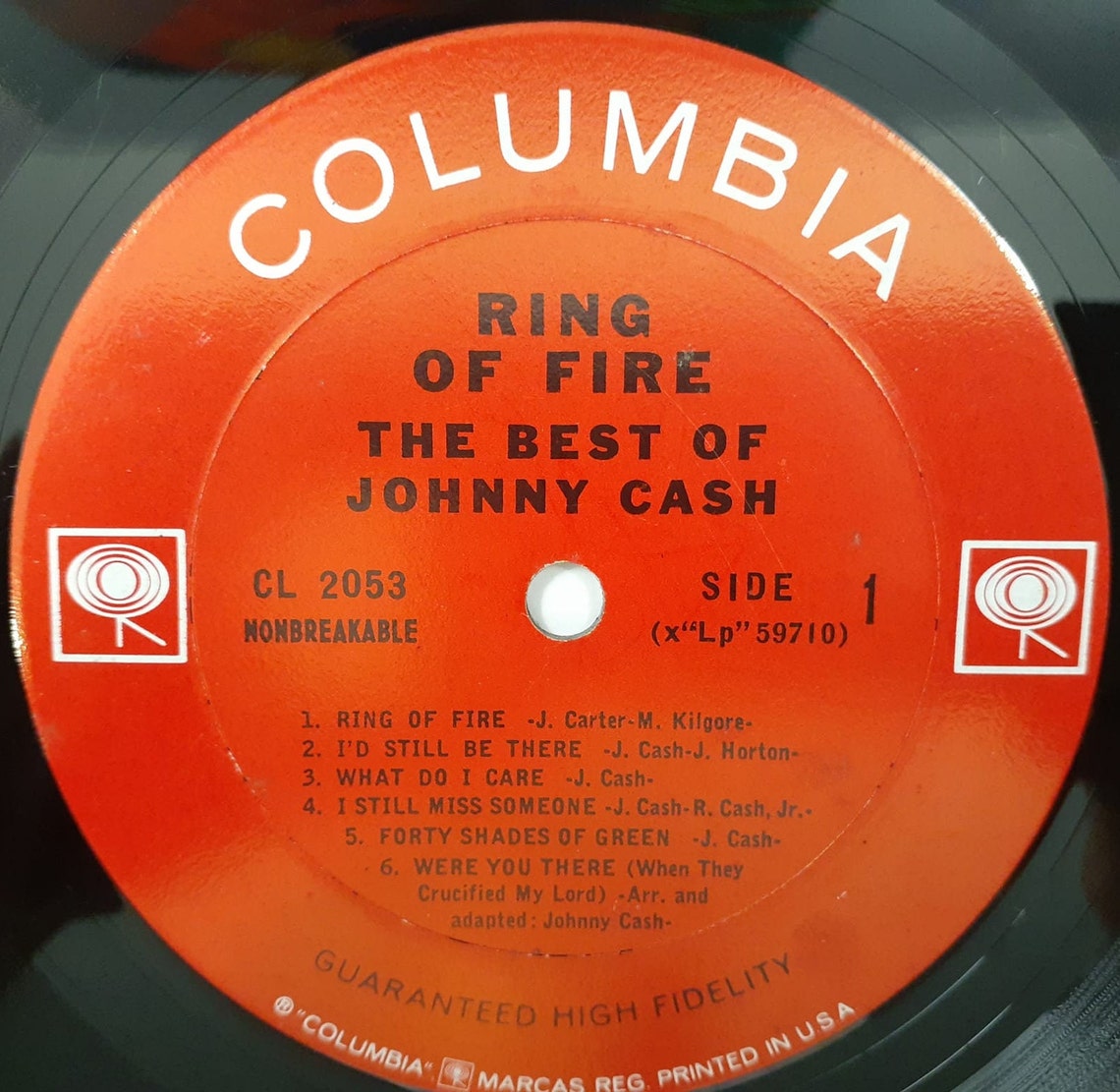 1963 Ring of Fire the Best of Johnny Cash Record Columbia - Etsy