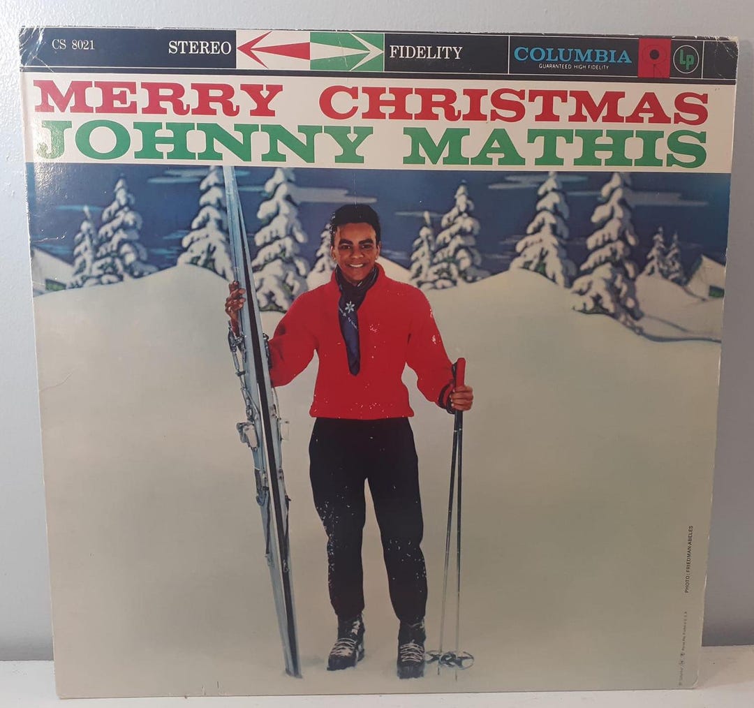 1959 Johnny Mathis Merry Christmas Record Columbia Records CS-8021 XSM ...