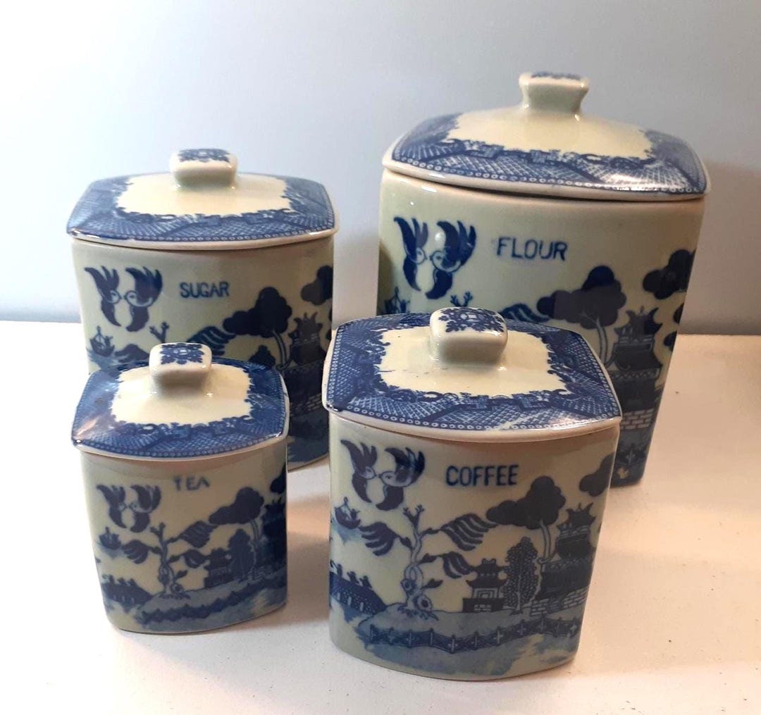 Extremely Rare Set of Vintage Victoria Ware Blue Willow Ironstone Set ...