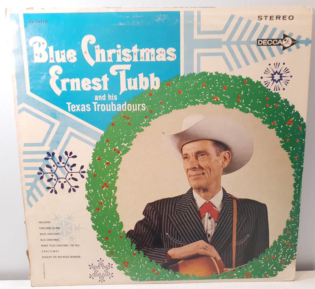 1964 Blue Christmas Ernest Tubb Record DL-74518 Printed in United ...