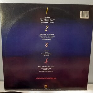 Supertramp Paris Double Record Gatefold Cover and 2 Original Inner ...