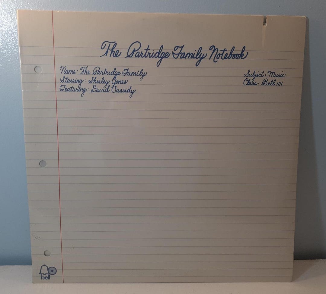 New the Partridge Family Notebook Bell 1111 Stereo Record the Partridge ...