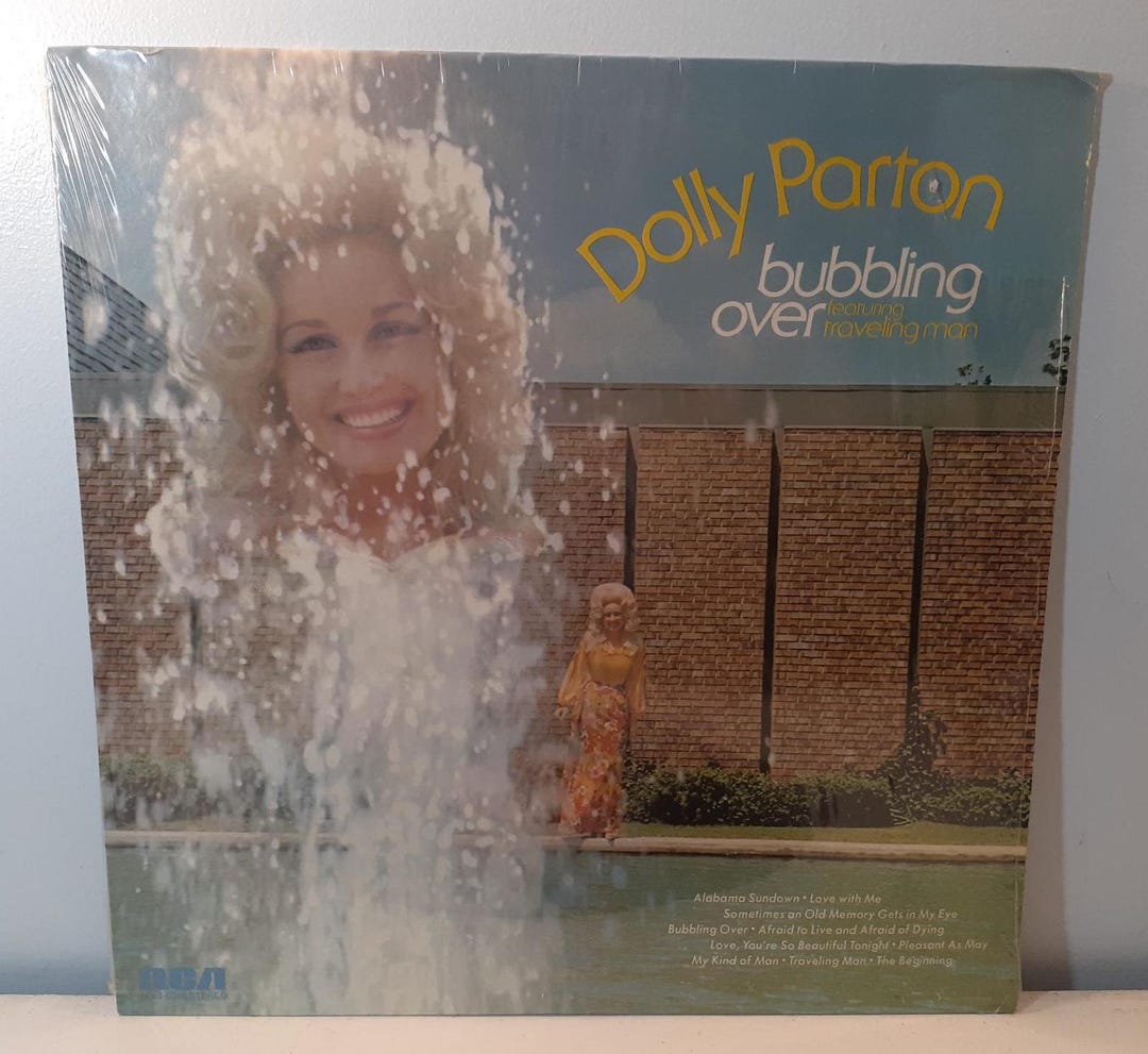 Rare 1973 Dolly Parton Bubbling Over Record in Open Shrink Wrap ...