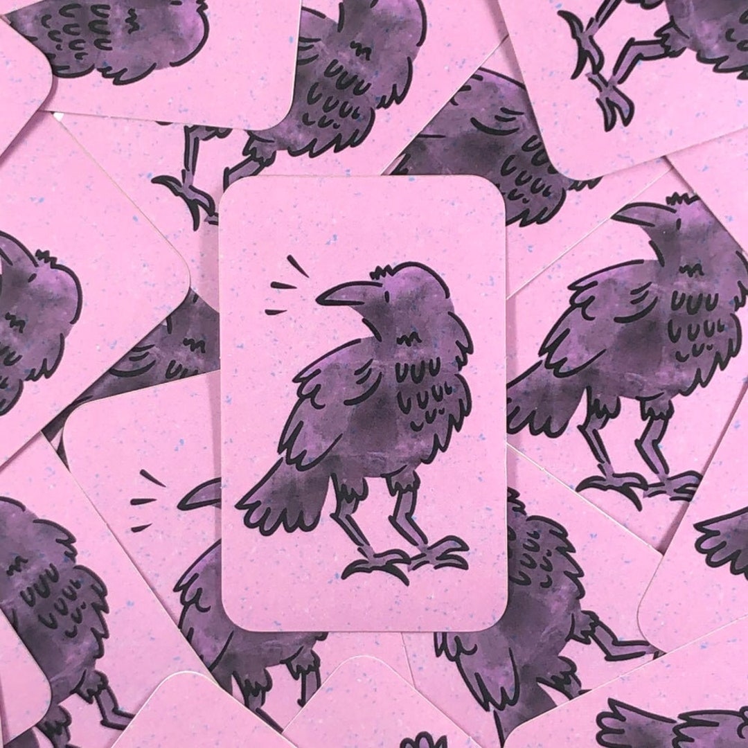 Crow Pal Glossy Vinyl Sticker - Etsy
