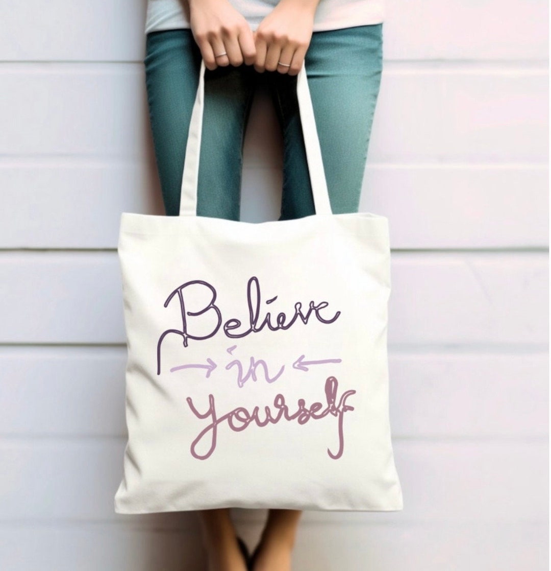 Motivational Tote Bag Mental Health Awareness Believe in - Etsy