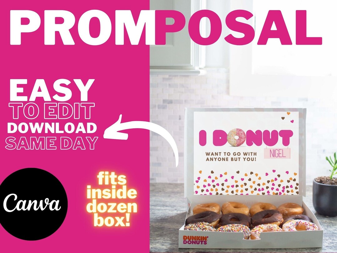 Dunkin' Donuts Inspired Promposal Prom Proposal, Homecoming, HOCO, High ...