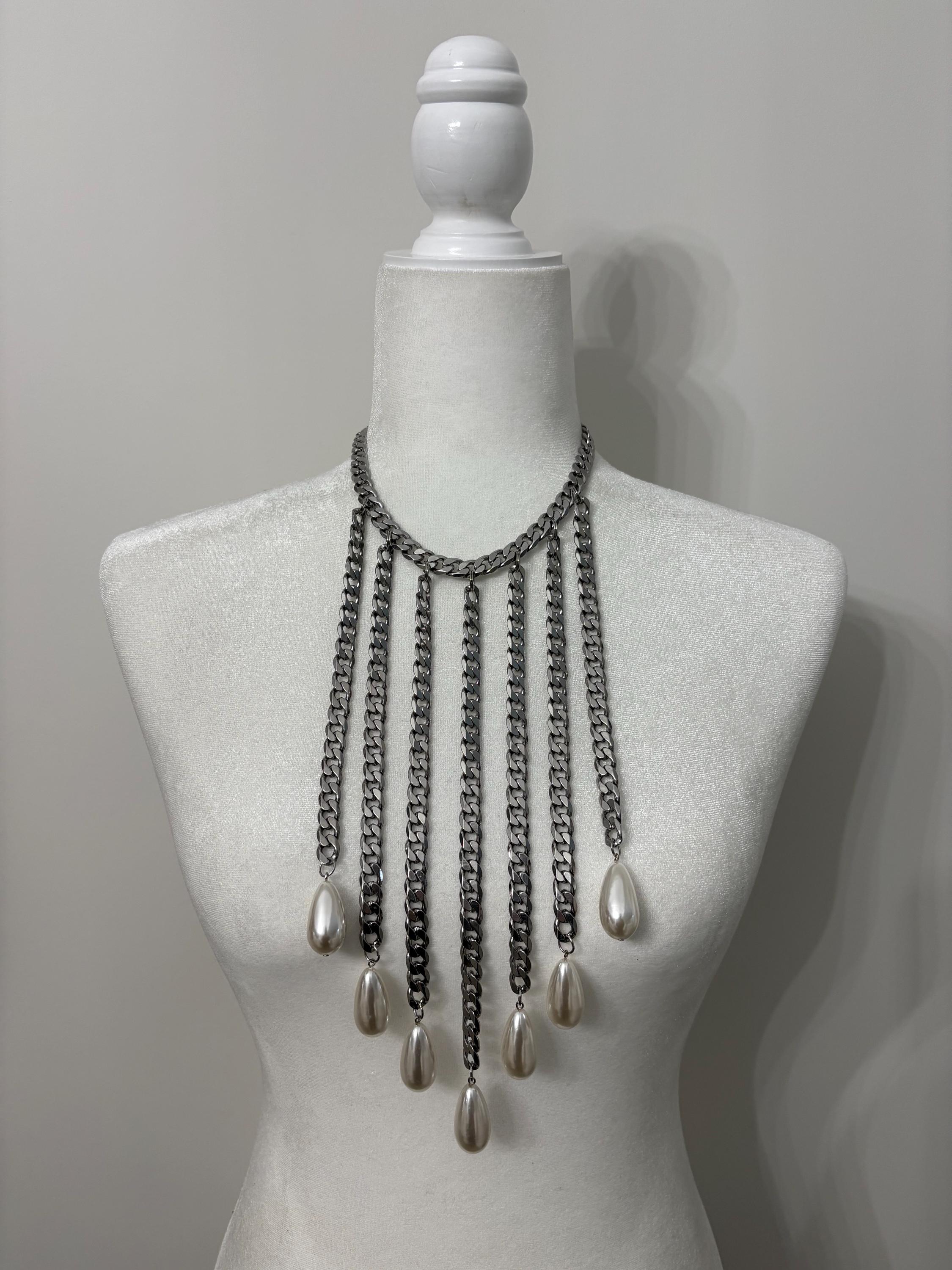 Pearl Waterfall Statement Necklace - Etsy
