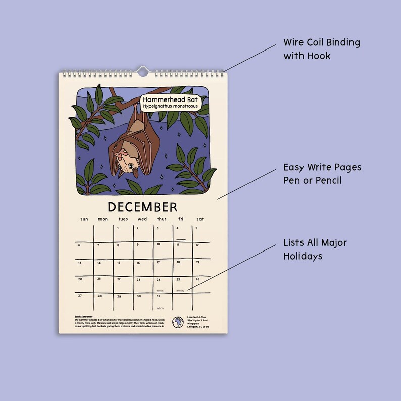 Strange & Bizarre Animals 2026 Calendar | 11"x17" | Outdoor Lover ...