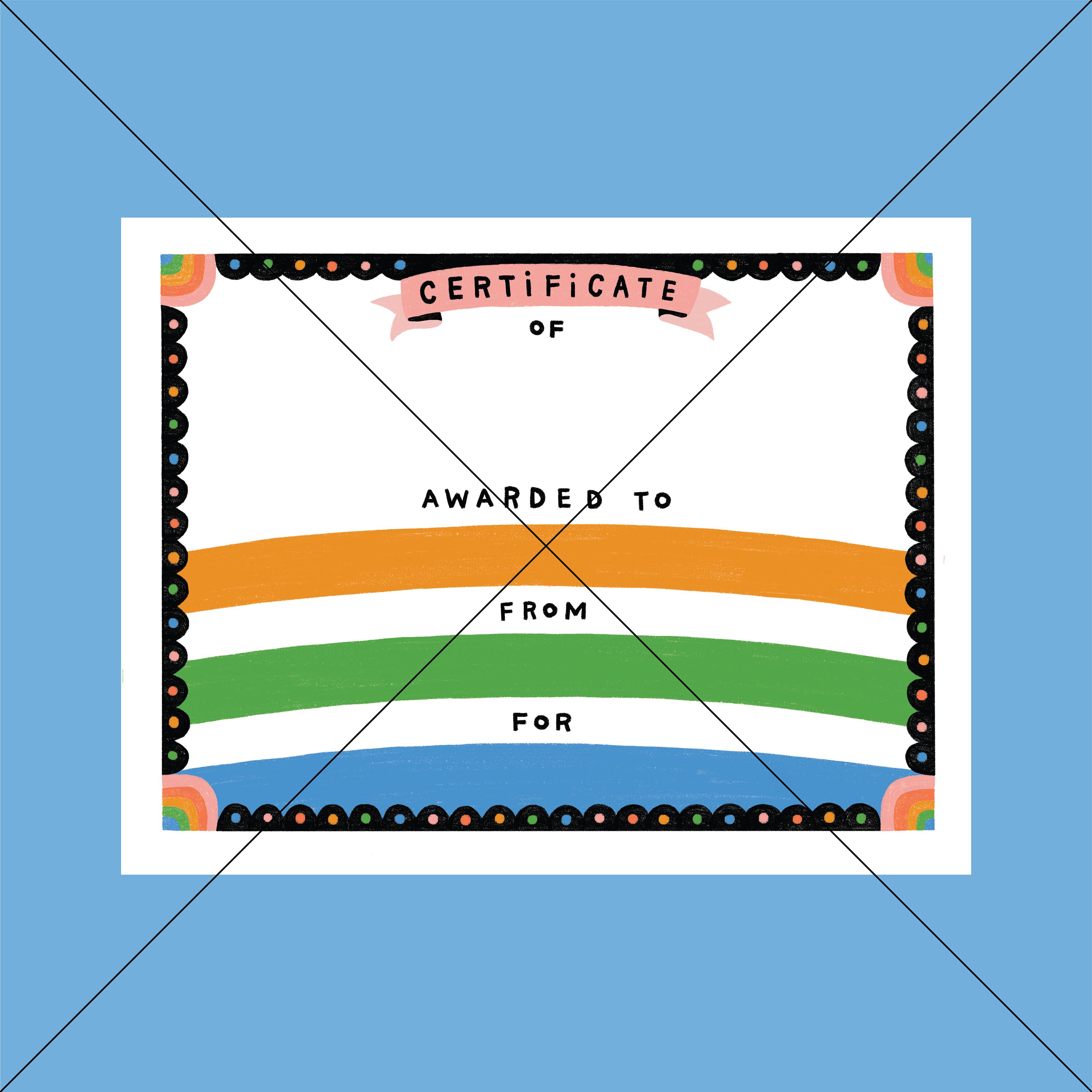 Blank Editable Rainbow Recognition Certificate Digital Download - Etsy