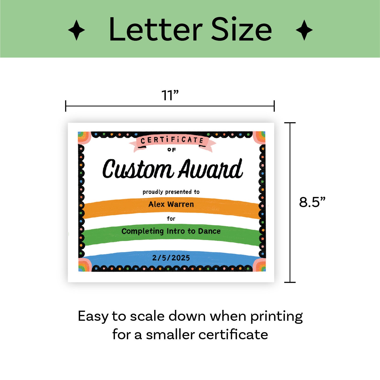 Custom Certificate Templates Bundle: Editable Award Certificates (canva ...