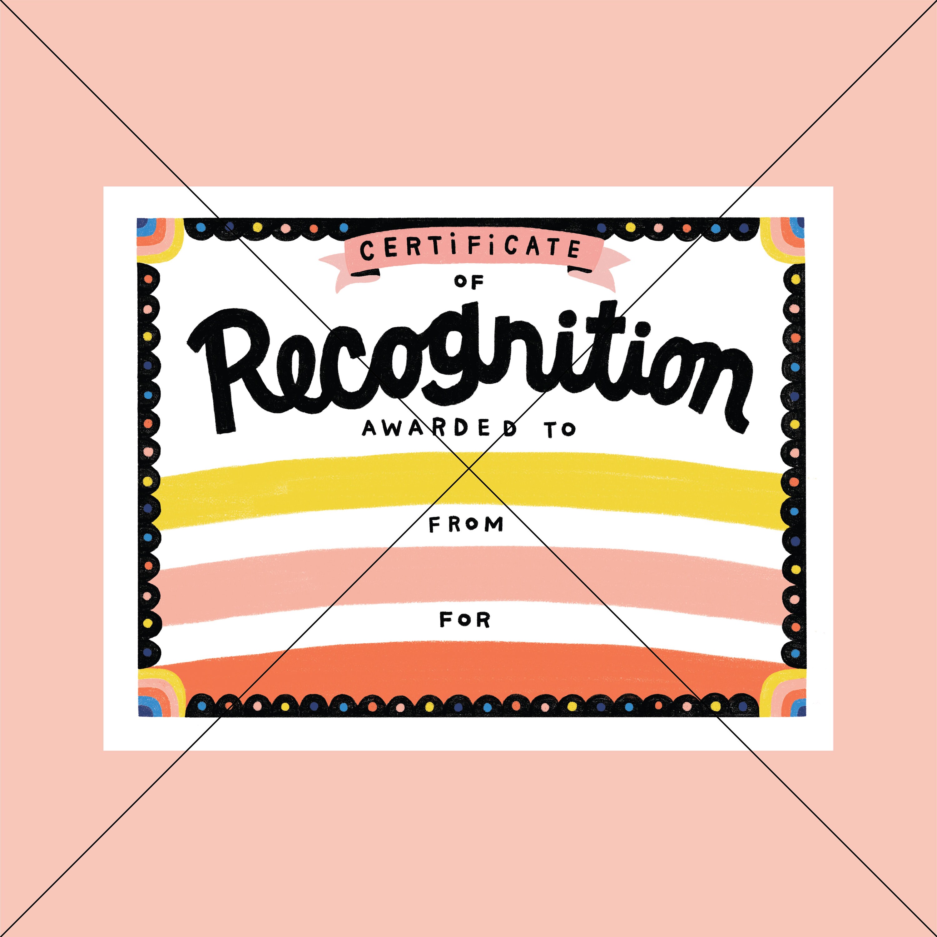 Certificate of Recognition Rainbow Digital Download - Etsy