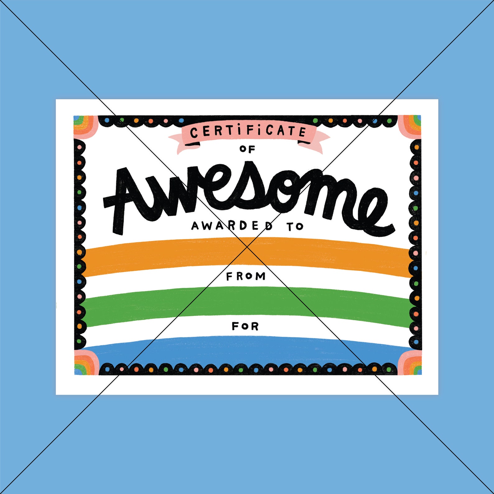 Certificate of Awesome Rainbow Digital Download - Etsy